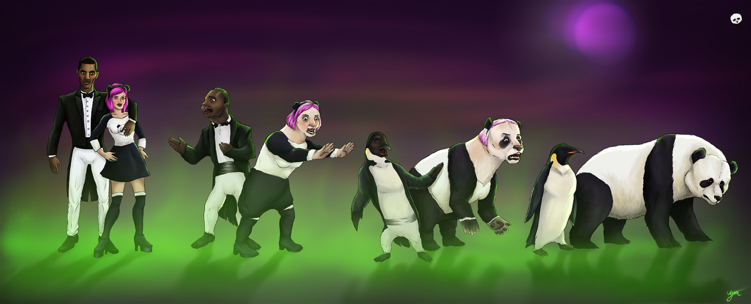 Haunted: Black and White Tf by Kuzim - Transfur